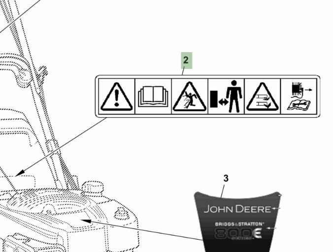 John Deere LABEL SAU12201 - Farol Shop