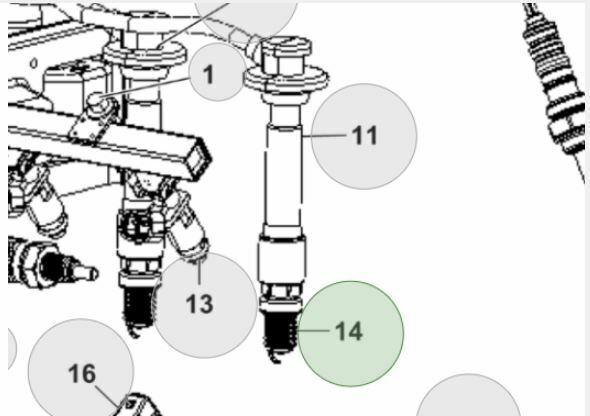 John Deere SPARK PLUG MIU12783 - Farol Shop