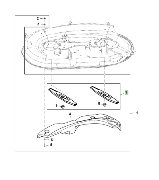 John Deere MOWER BLADE KIT AM141033 - Farol Shop