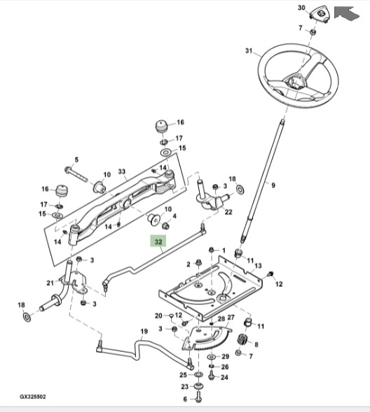 John Deere TIE ROD ASSEMBLY AUC10277 - Farol Shop