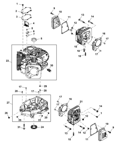 John Deere CRANKCASE MIA12754 - Farol Shop
