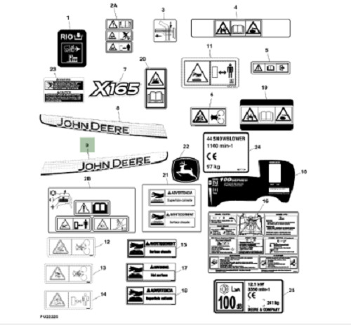 John Deere Label GX23647 - Farol Shop