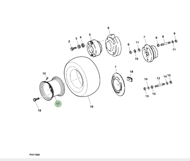 John Deere RIM M121628 - Farol Shop